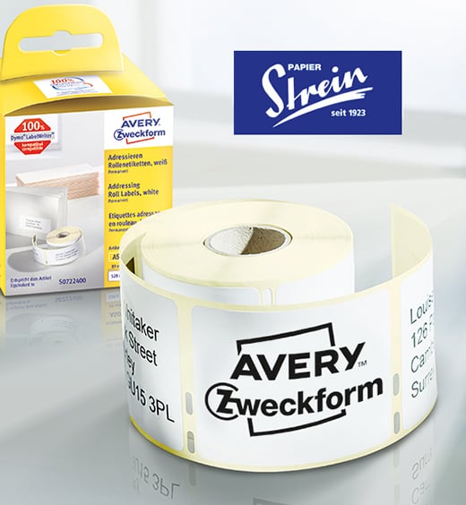 Rollenetiketten Strein | Avery Zweckform