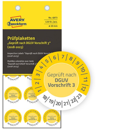 Prüfplaketten für Elektriker | Avery Zweckform