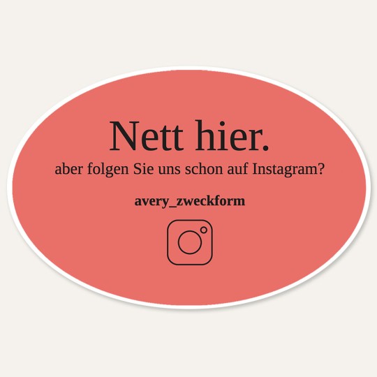 Nett hier Sticker | Avery Zweckform