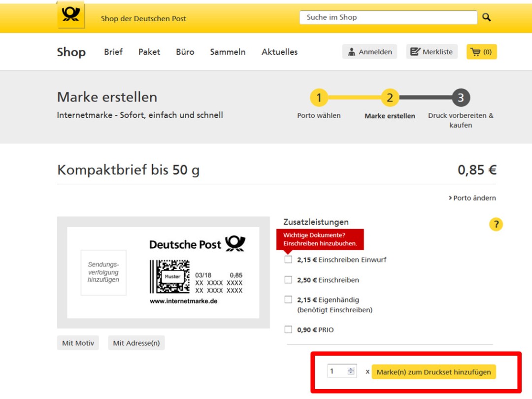 Versand mit Internetmarke | Avery Zweckform