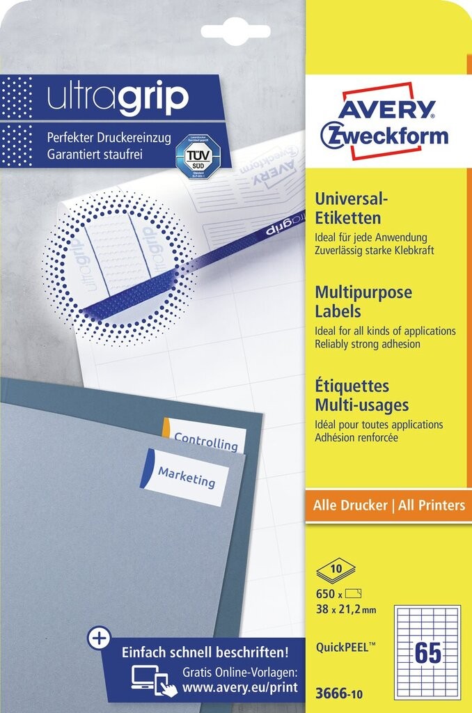 Universal-Etiketten | 3666-10 | Avery Zweckform