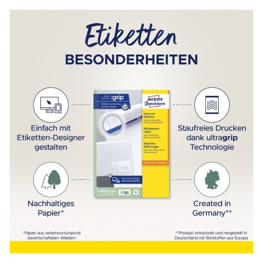 Universal-Etiketten | 3489 | Avery Zweckform
