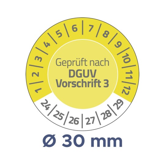 Prüfplaketten "DGUV Vorschrift 3", abziehsicher | 6978-2024 | Avery Zweckform