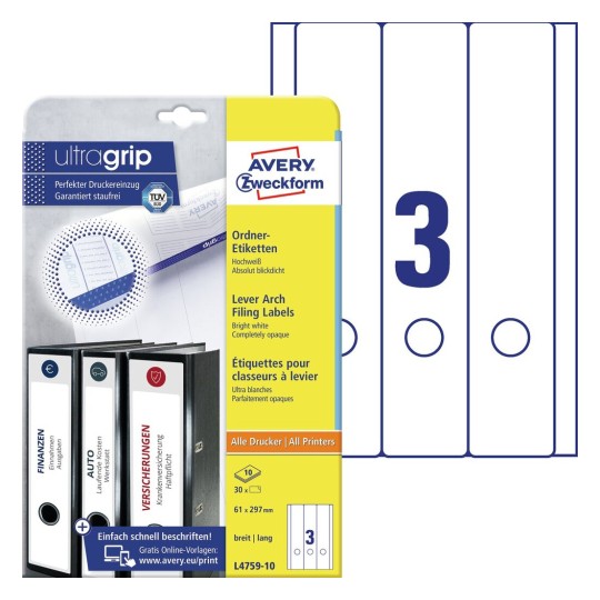 Kostenlose Vorlagen für Ordnerrücken | Avery Zweckform