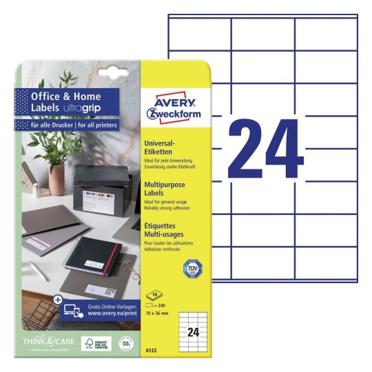Kostenlose Vorlagen Adressetiketten | Avery Zweckform