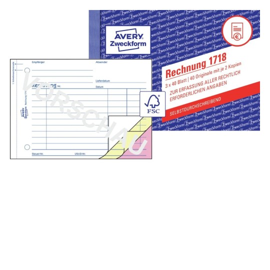 Rechnung | 1718 | Avery Zweckform
