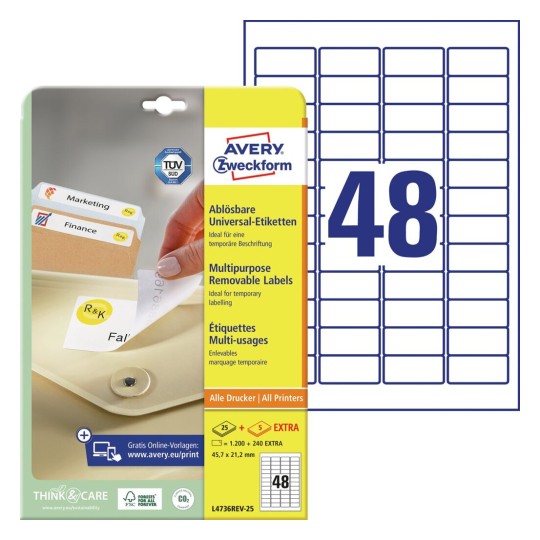 Universal-Etiketten | 3666 | Avery Zweckform