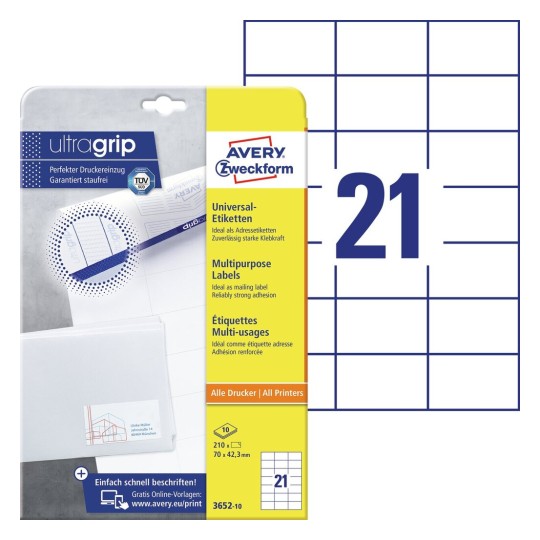 Universal-Etiketten | 3652-10 | Avery Zweckform