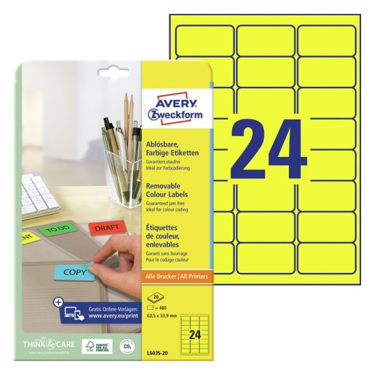 Ablösbare Etiketten kaufen | Avery Zweckform
