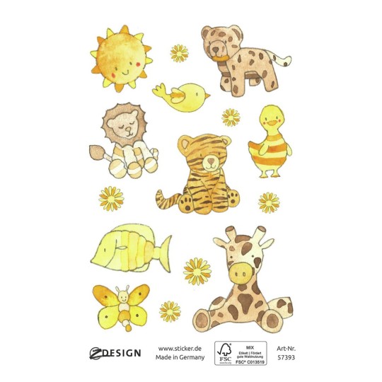 Kinder Sticker "Tiere" | 57393 | Avery Zweckform
