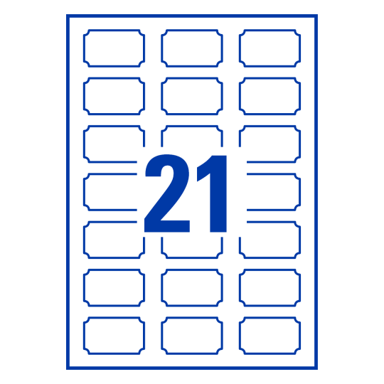 Online Vorlage & Word Vorlage 50x30-P | Avery Zweckform