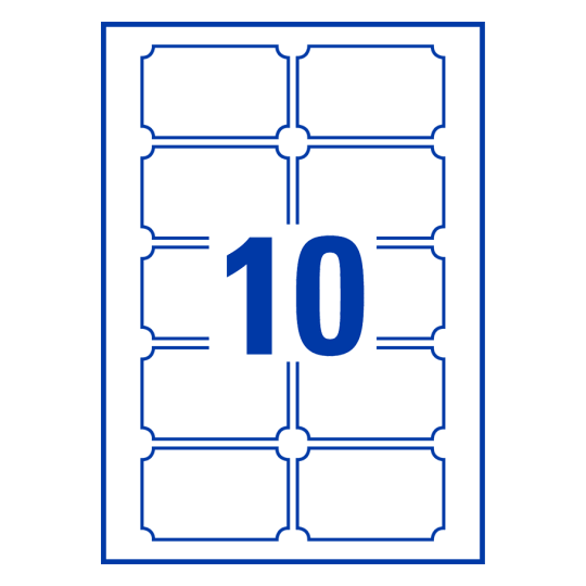 Online Vorlage & Word Vorlage 80x50-P | Avery Zweckform