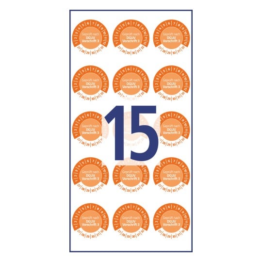 Prüfplaketten "DGUV Vorschrift 3", abziehsicher | 6977-2027 | Avery Zweckform