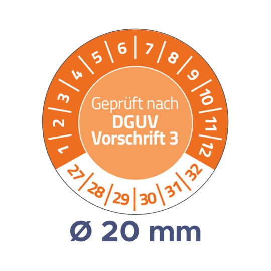 Prüfplaketten "DGUV Vorschrift 3", abziehsicher | 6977-2027 | Avery Zweckform